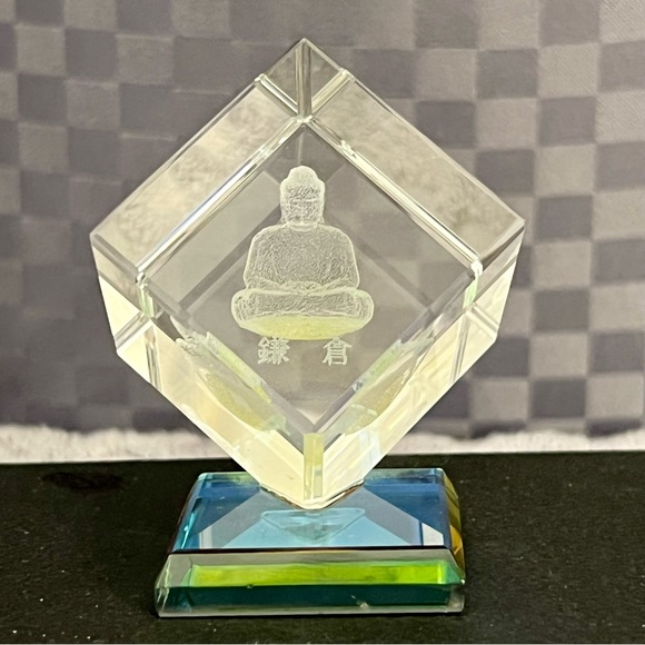 Art | Buddha 3d Crystal Cube From Kamakura Japan | Poshmark